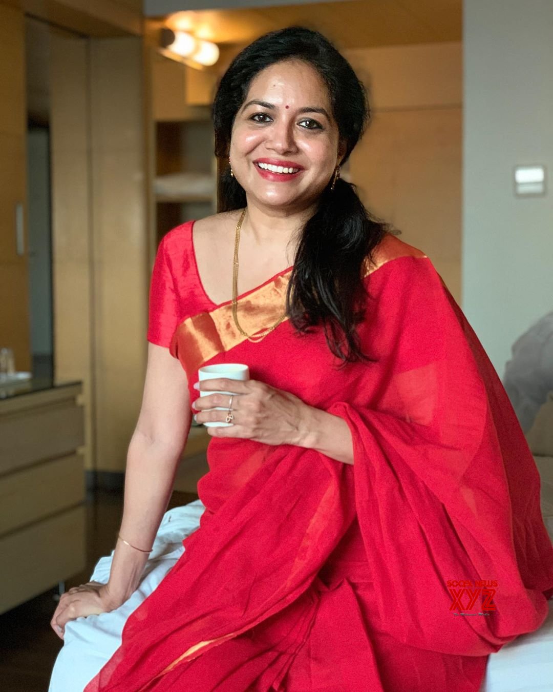 Singer Sunitha Latest Stills Enjoying Nature - Social News XYZ