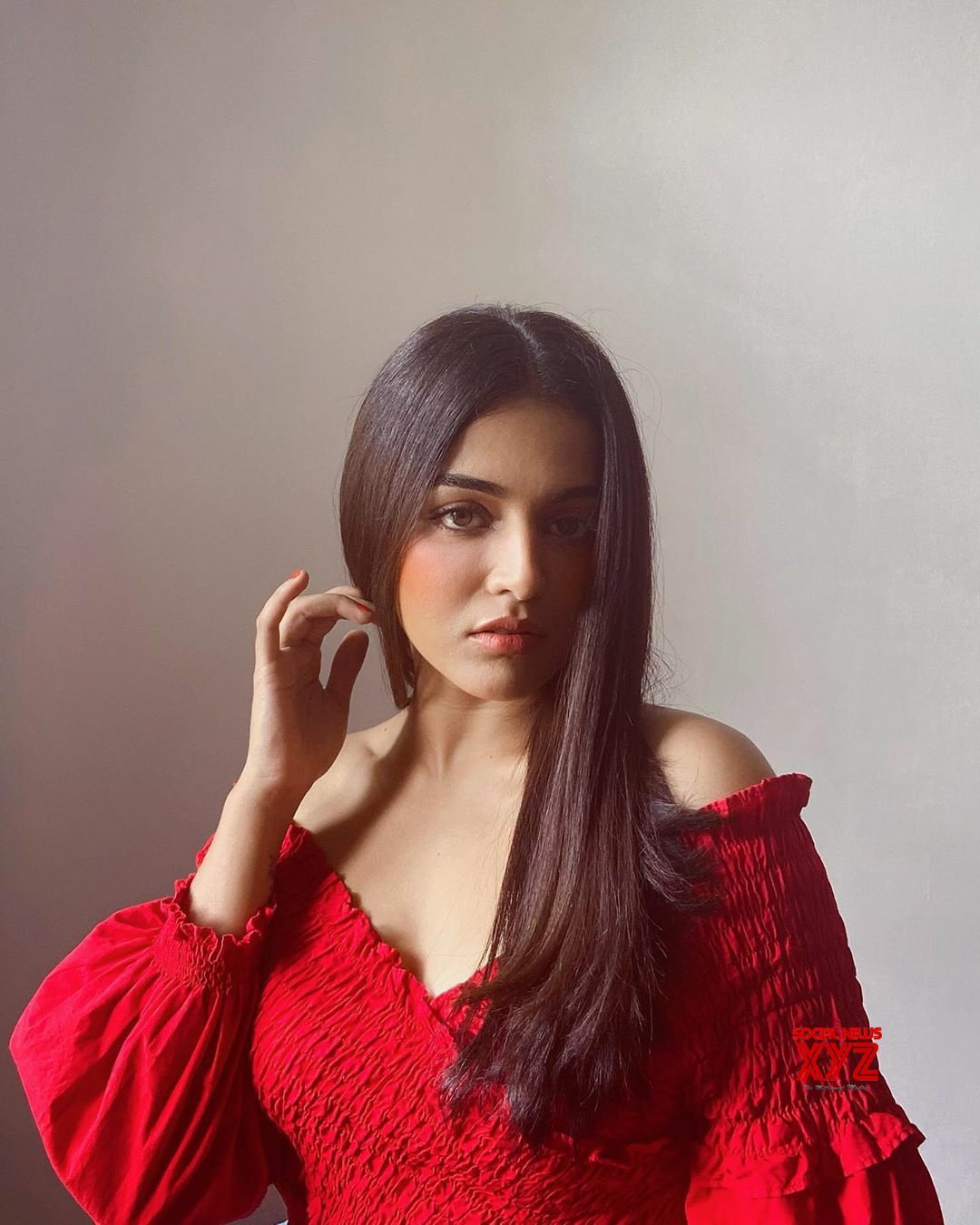 Actress WamiQa Gabbi Crazy New Stills In Red - Social News XYZ