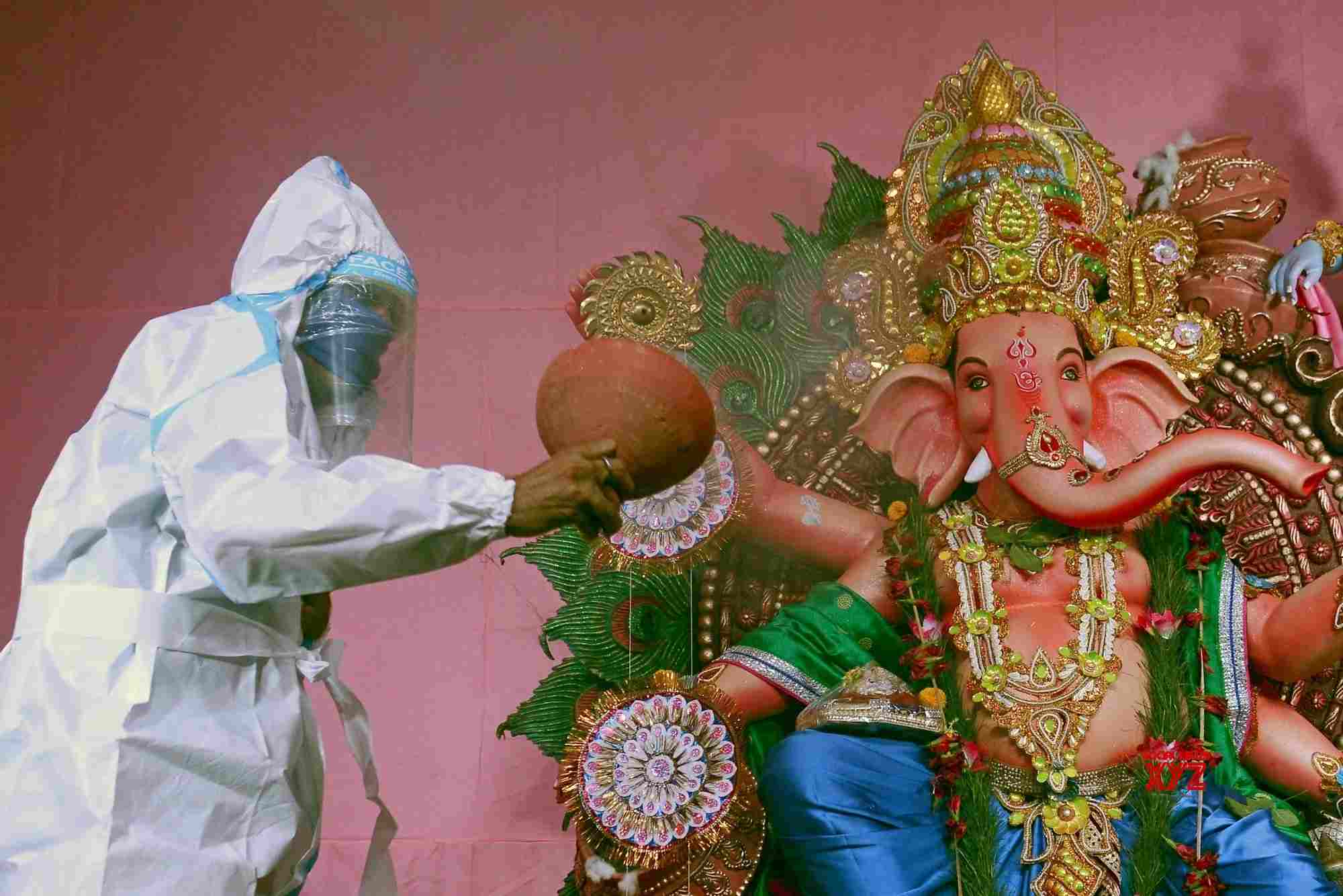 Kolkata: Ganesh Chaturthi celebrations at community pandal in Kolkata # ...