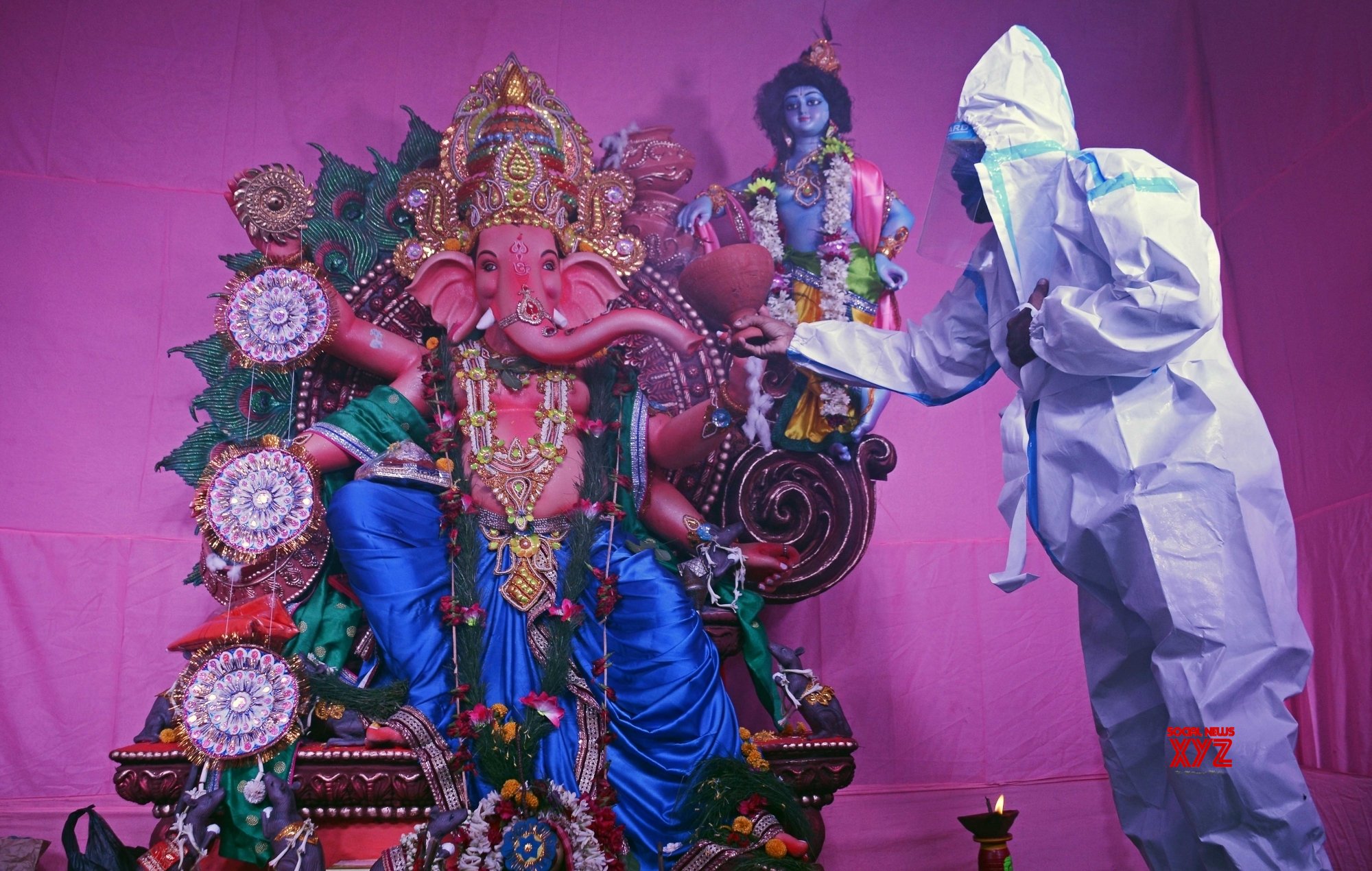 Kolkata: Ganesh Chaturthi celebrations at community pandal in Kolkata # ...