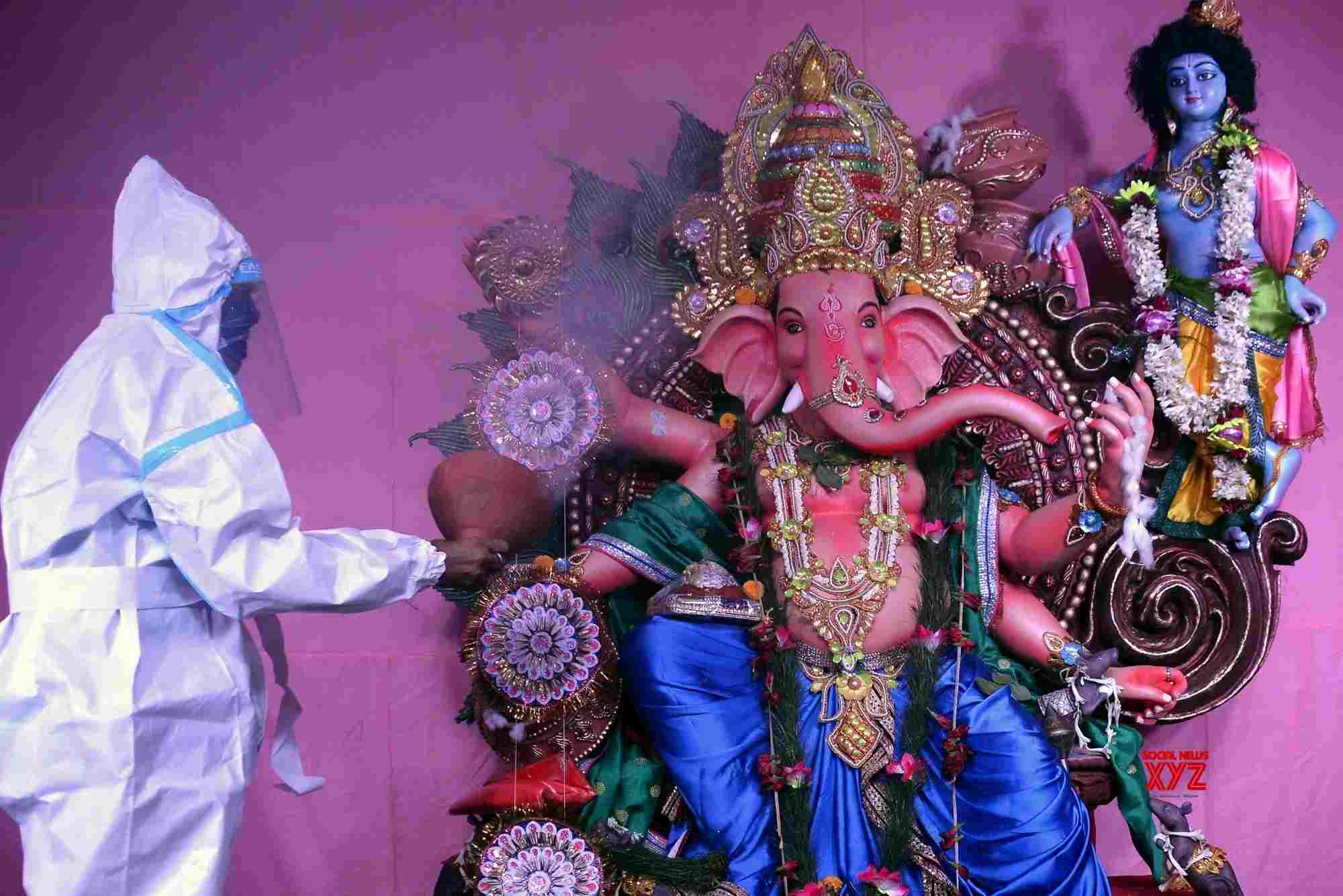 Kolkata: Ganesh Chaturthi celebrations at community pandal in Kolkata # ...
