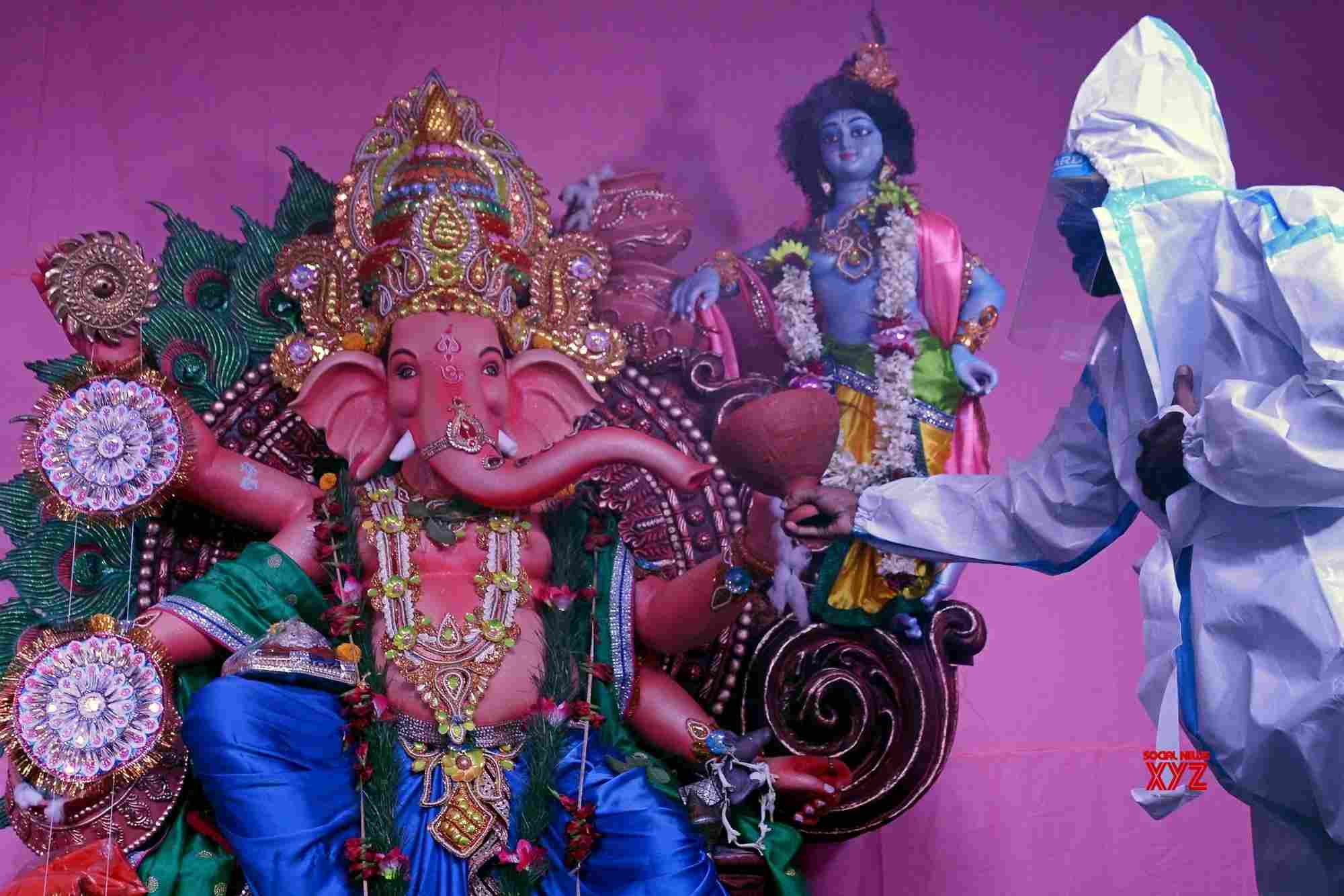 Kolkata: Ganesh Chaturthi celebrations at community pandal in Kolkata # ...