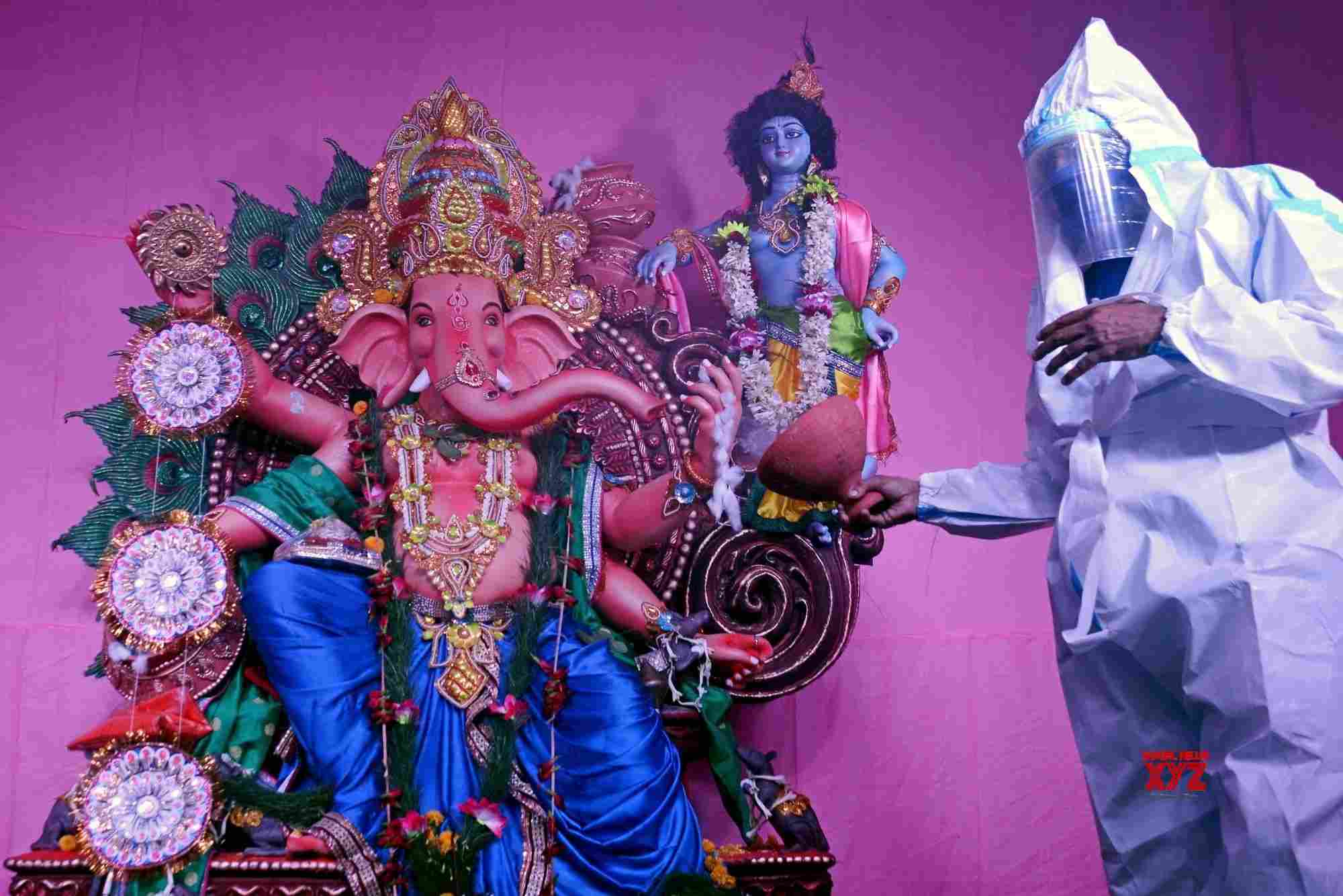 Kolkata: Ganesh Chaturthi celebrations at community pandal in Kolkata # ...