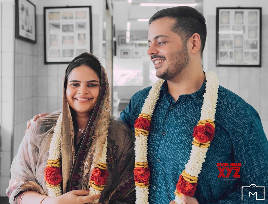 Actress Vidyullekha Raman And Sanjay Engagement Stills - Social News XYZ