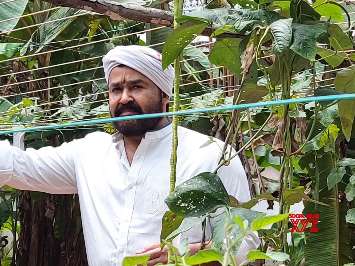 Mohan Lal Stills From Organic Farming At His Home - Social News XYZ