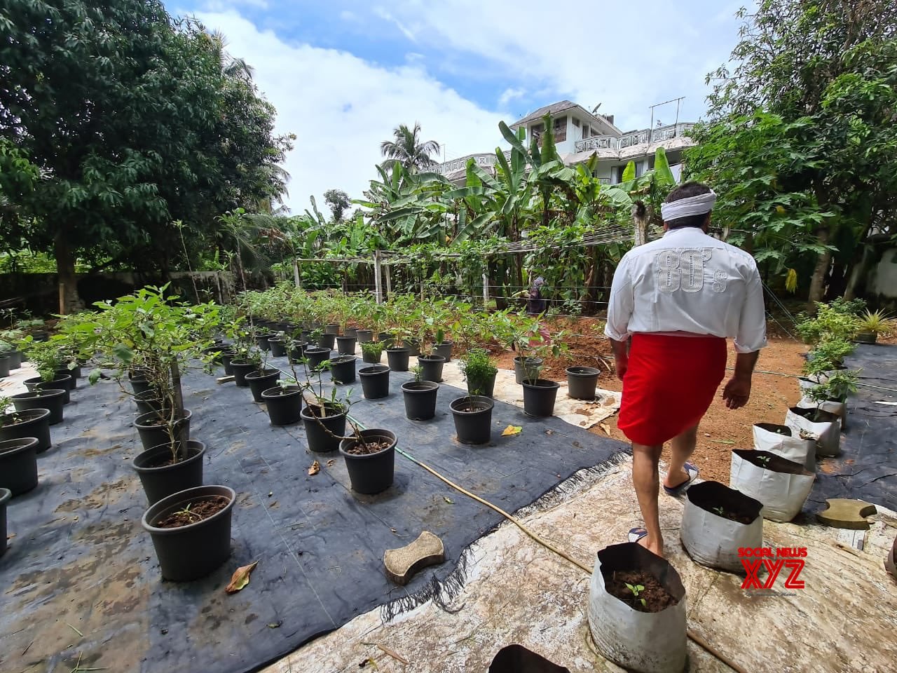 Mohan Lal Stills From Organic Farming At His Home - Social News XYZ