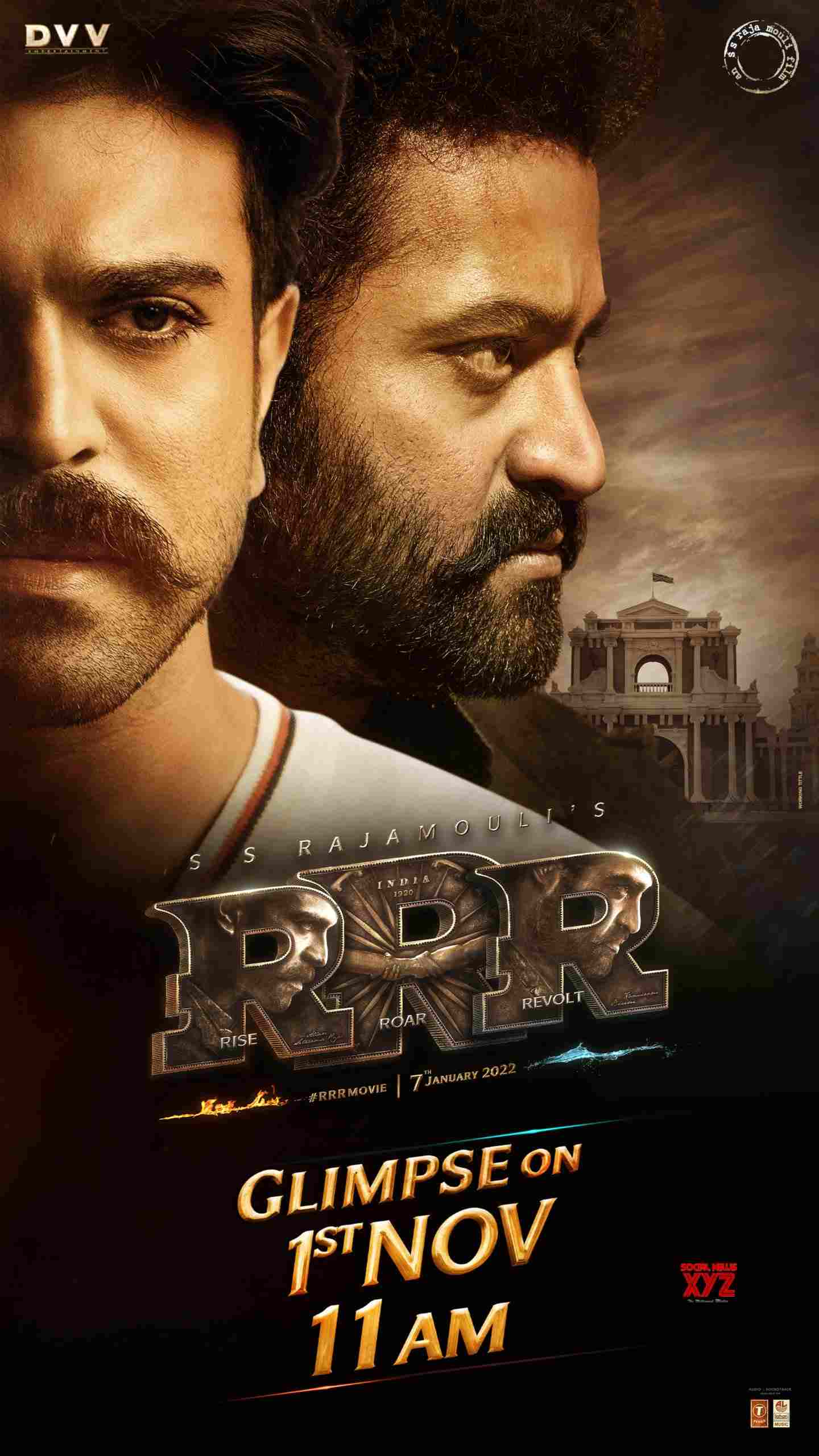 RRR Glimpse Announcement HD Poster And Still - Social News XYZ