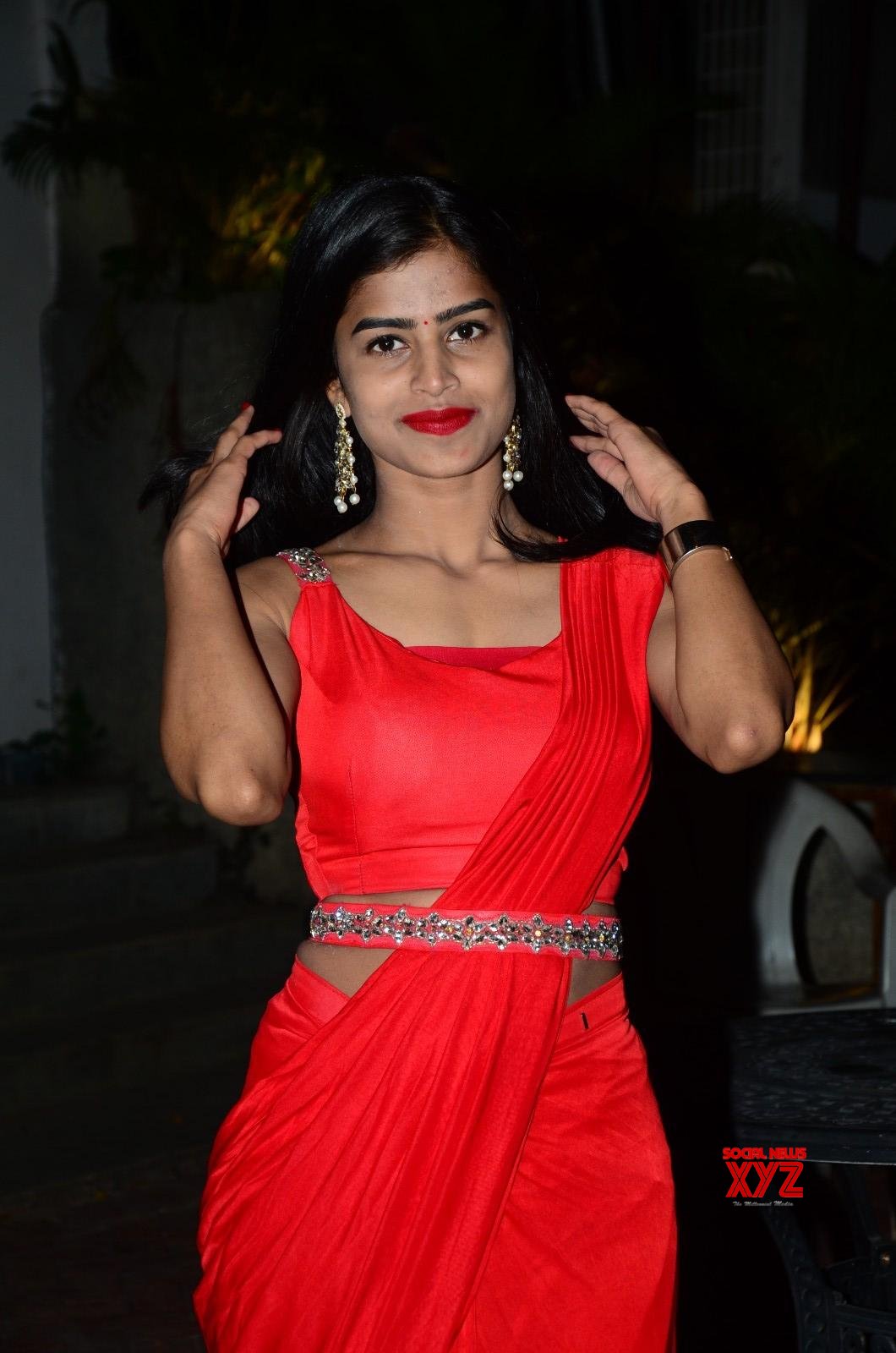Actress Sri Lekha Glam Stills From Kapata Nataka Sutradhari Movie Pre ...