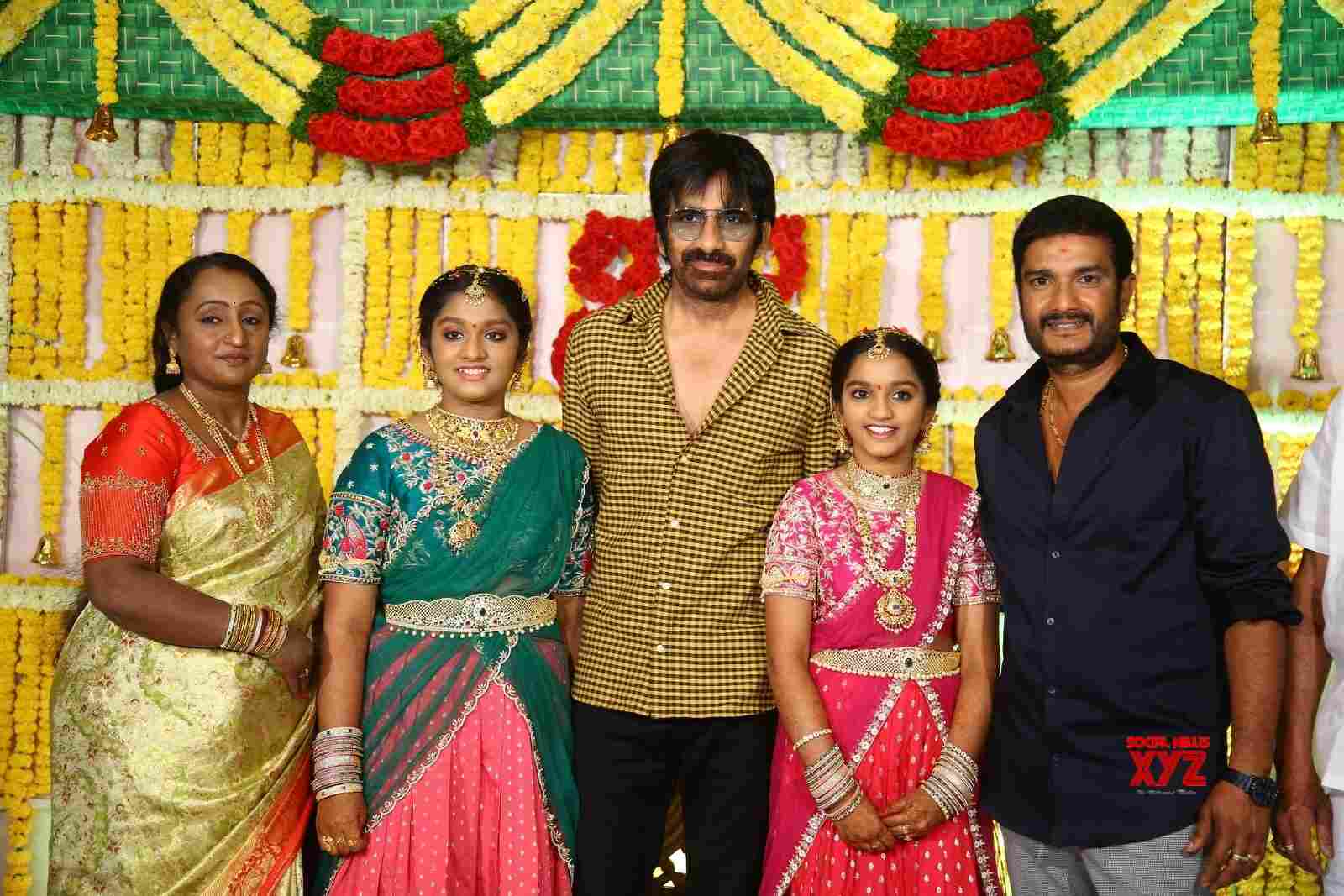 Tollywood Celebrities At Raviteja Manger Srinivasa Raju Daughters Half ...