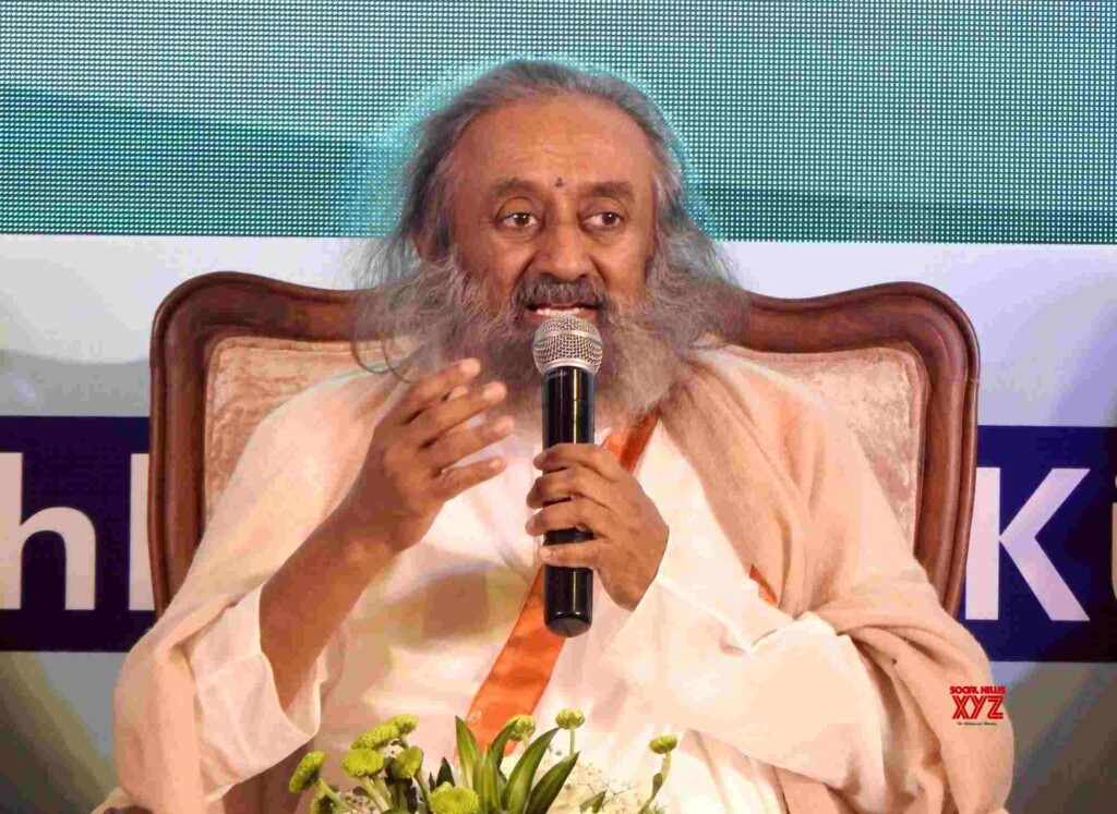 New Delhi: Spiritual guru Sri Sri Ravi Shankar addresses during the ...