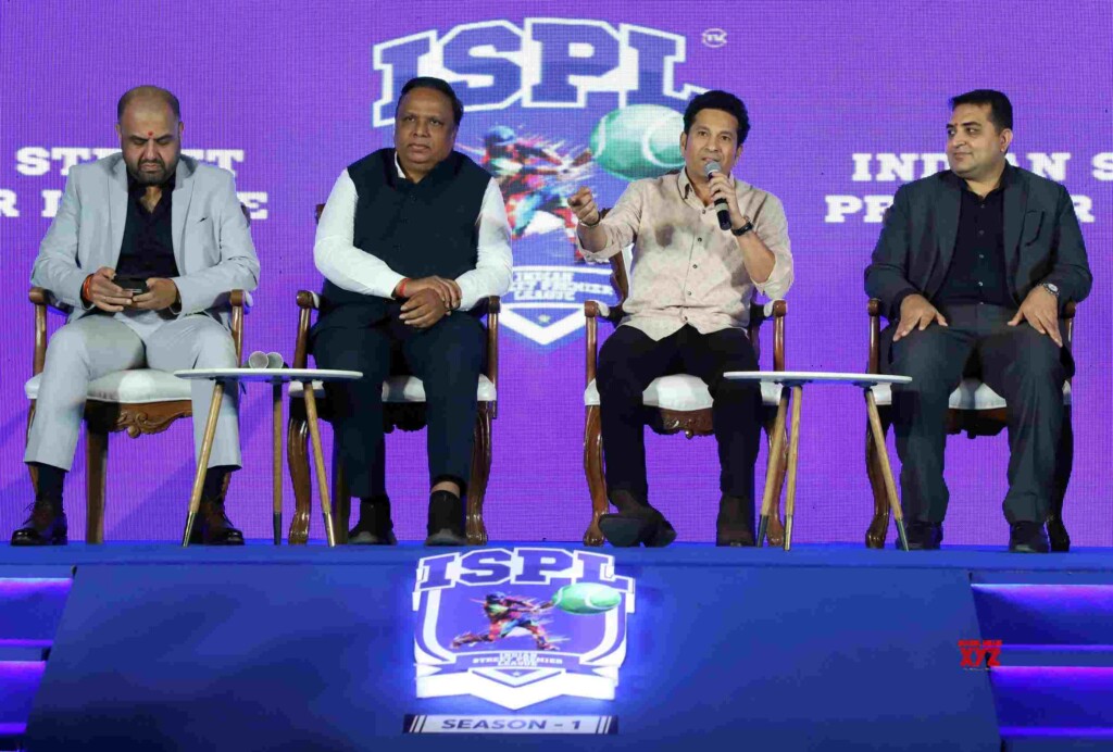 Mumbai: Former cricketer Sachin Tendulkar attends an event of the 'Indian Street Premier League ...