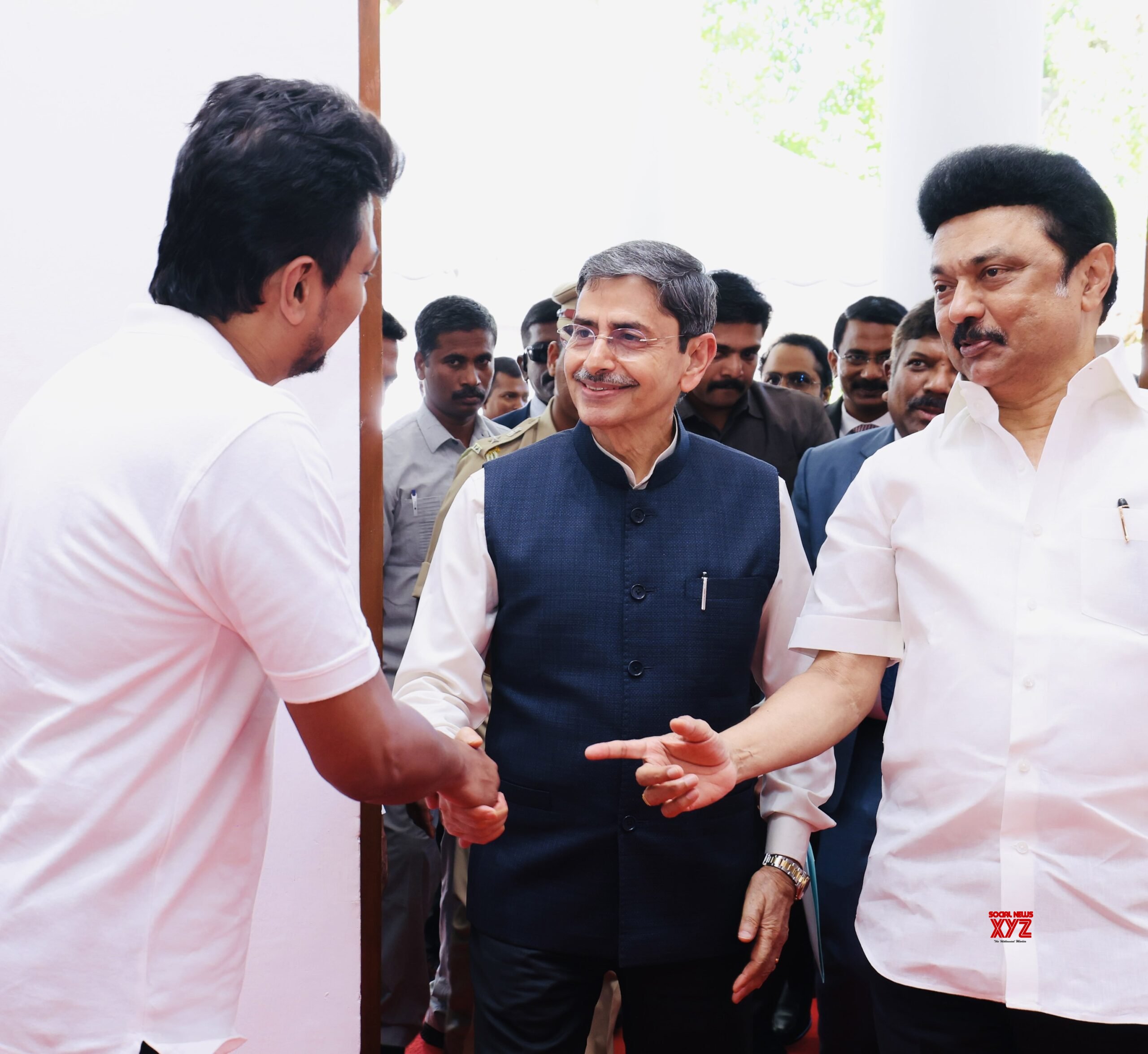 Chennai: DMK leader Udhayanidhi Stalin meets Tamil Nadu Governor R.N. Ravi and CM M.K. Stalin # ...