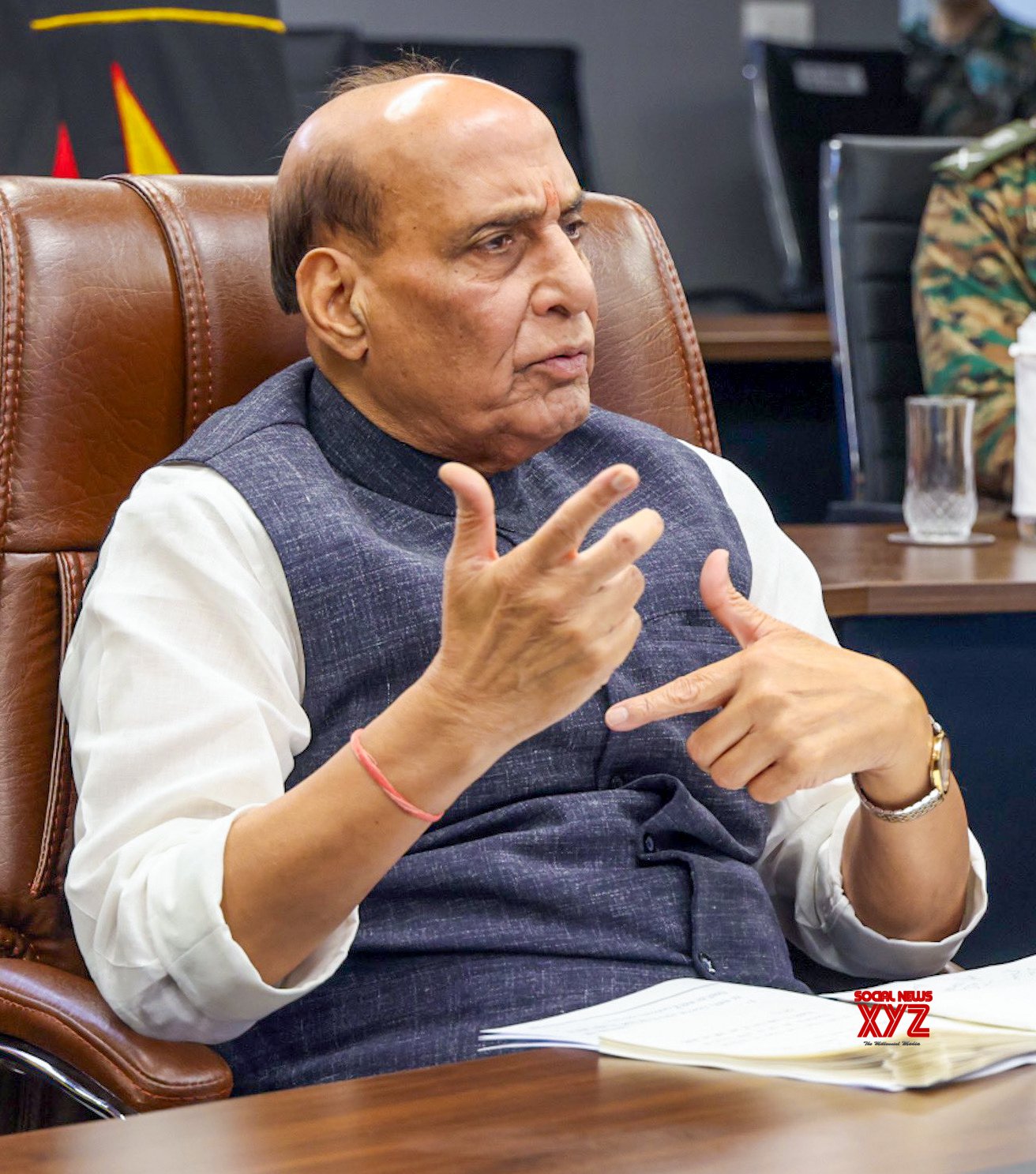 New Delhi: Rajnath Singh virtually addresses the Indian Army's senior leadership #Gallery ...