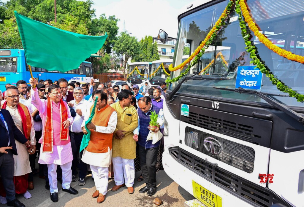 Dehradun: CM Pushkar Singh Dhami Flags Off New BS 06 Model Buses #Gallery - Social News XYZ