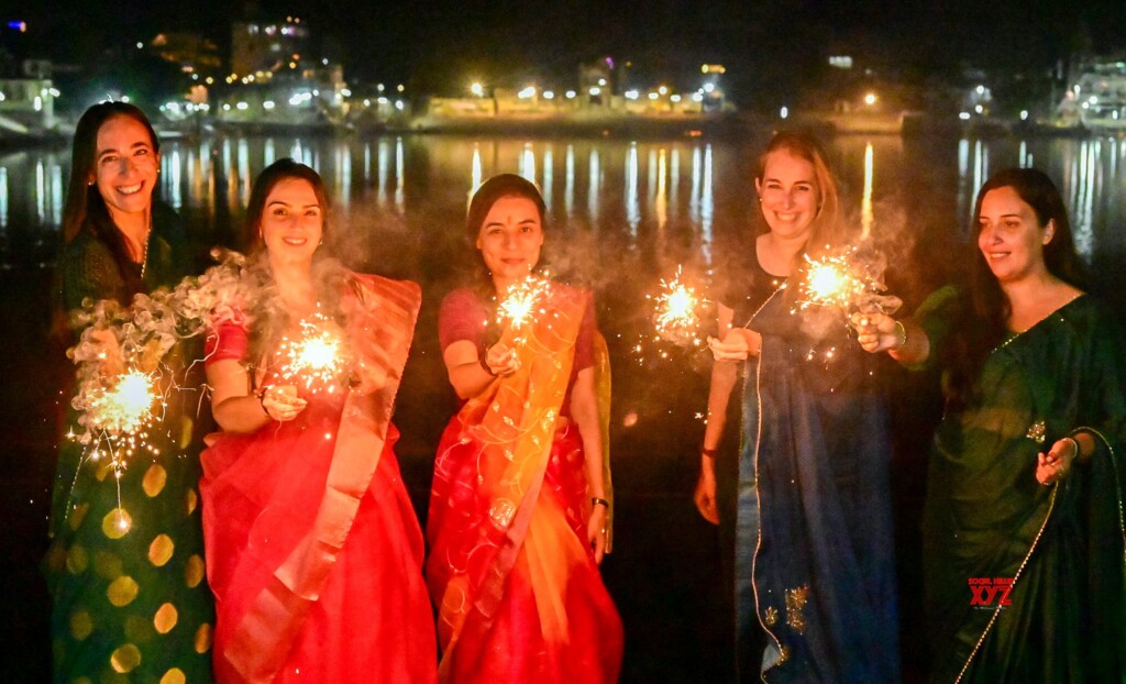 Pushkar: Foreign tourists dressed in traditional Indian attire enjoy ...