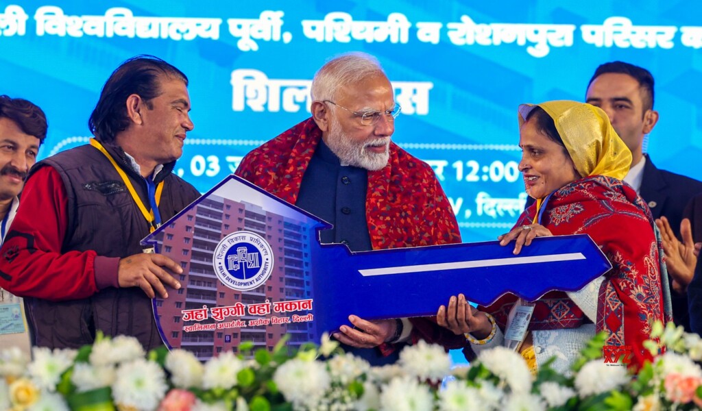 New Delhi: Prime Minister Narendra Modi during the foundation stone ...