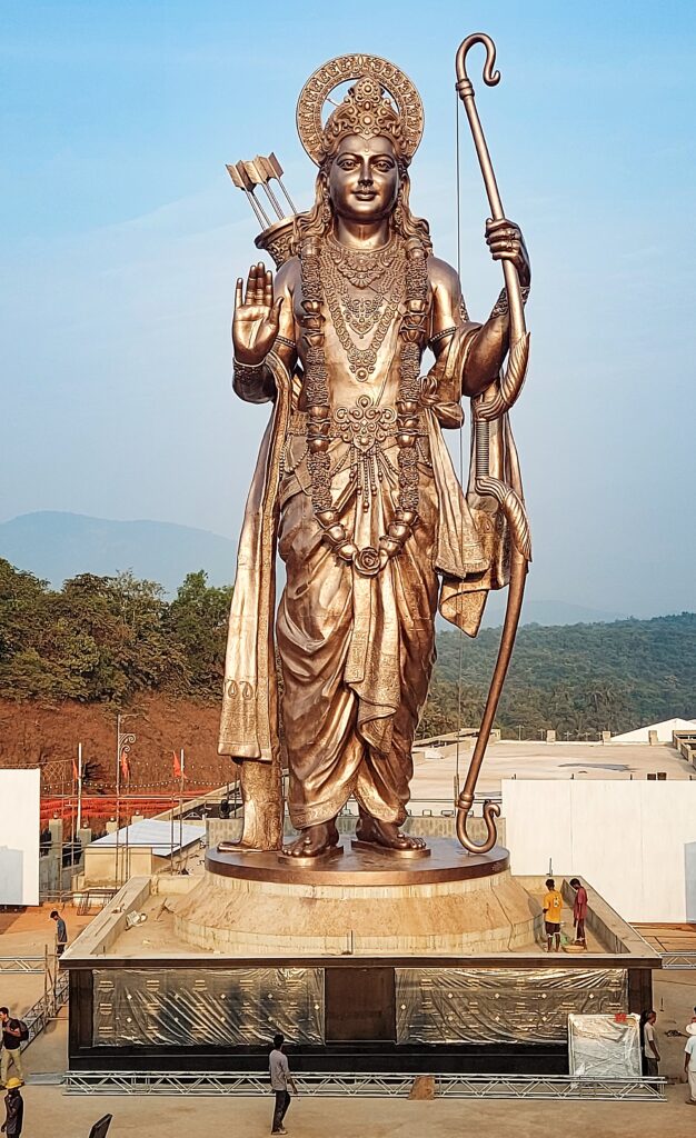 Goa: View of 77‑ft Bronze Ram Statue at Partagali Mutt Ahead of PM’s ...